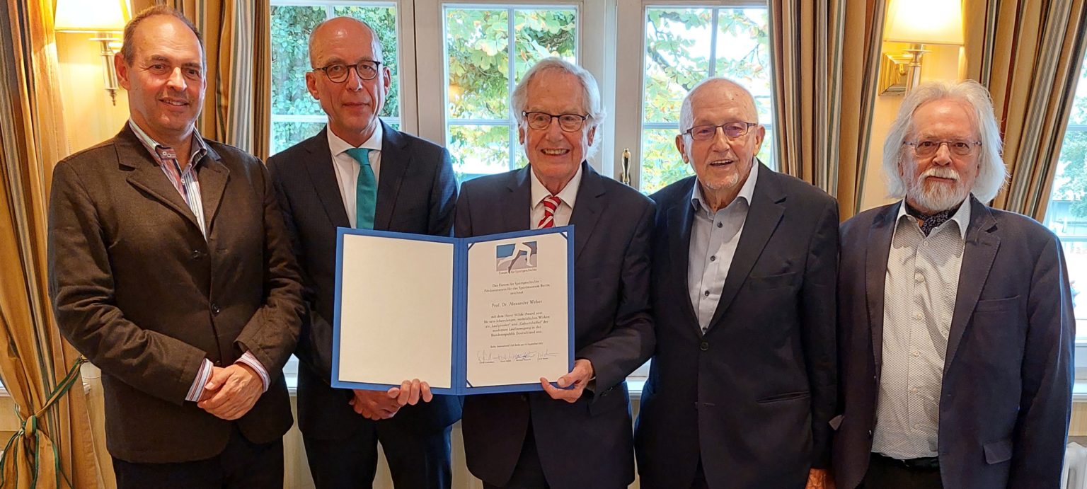Forum verleiht Horst-Milde-Award an Prof. Dr. Alexander Weber « Berlin ...